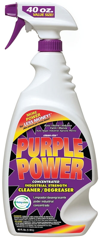 Purple Power 4319PS Cleaner and Degreaser, 40 oz Bottle, Liquid, Chara ...