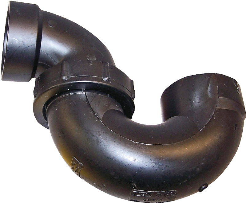 Canplas 103211NBC P-Trap with Union, 1-1/2 in, Hub, ABS, Black – Shell ...