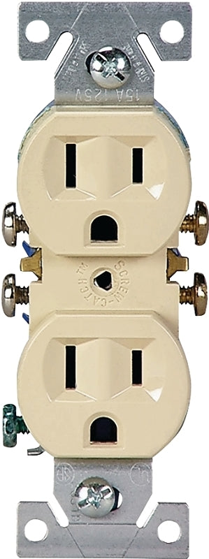Eaton Wiring Devices 270V/10 Duplex Receptacle, PVC, Ivory, 2-Pole, 3 ...