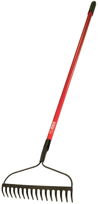 BULLY Tools 92309 Bow Rake, 4 in L Head, 16 in W Head, 16 -Tine, Steel ...