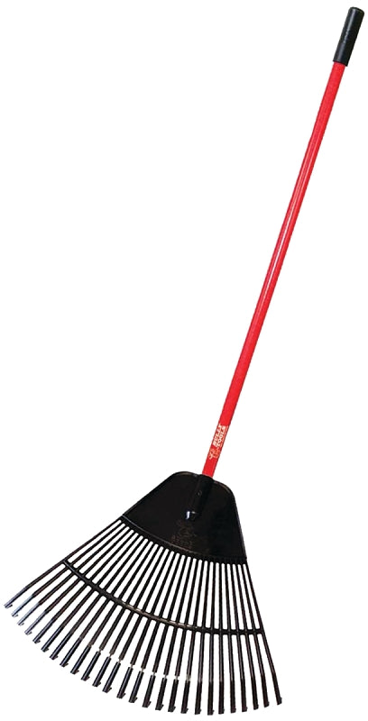 BULLY Tools 92624 Leaf Rake, Poly Tine, 26-Tine, Fiberglass Handle, 41 ...