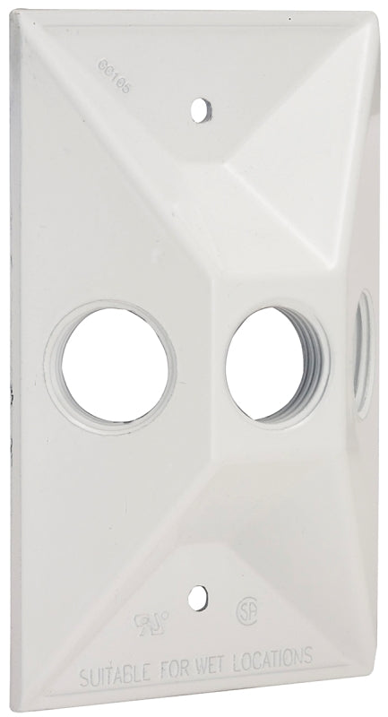 Hubbell 5189-1 Cover, Cluster, Lampholder, 4-19/32 in L, 2-27/32 in W ...