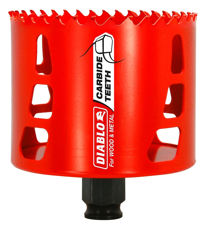 Diablo DHS3250CT Hole Saw, 3-1/4 in Dia, 61 mm D Cutting, Carbide Cutt ...