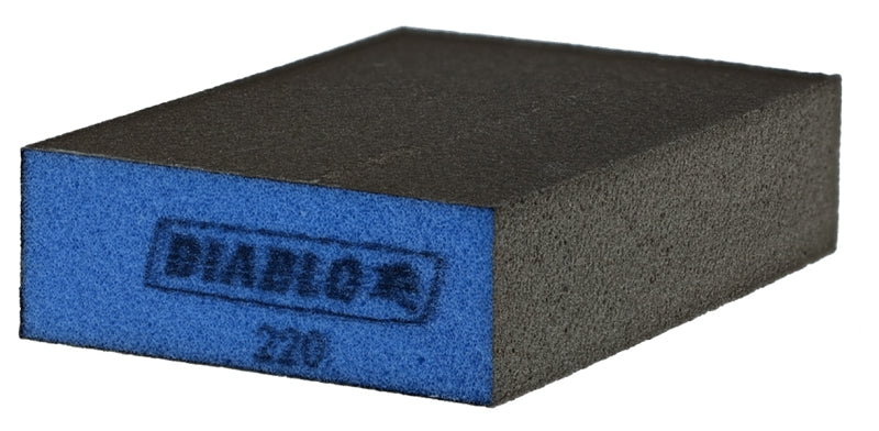 Diablo ENDURA-BOND DFBBLOCMFN01G Flat Edge Sanding Block, 4 in L, 2-1 ...