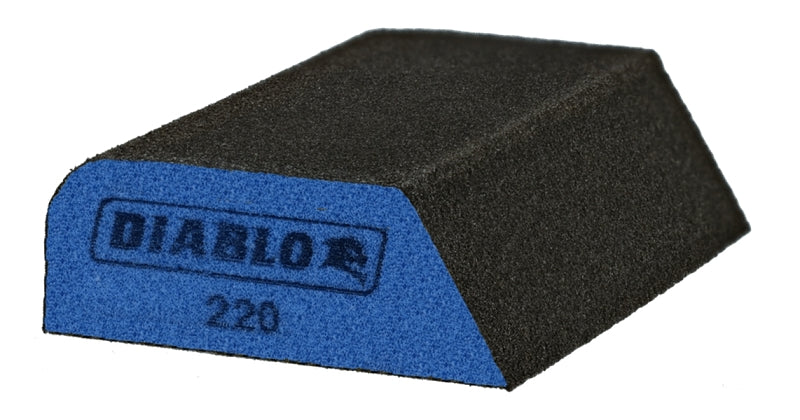 Diablo ENDURA-BOND DFBCOMBMFN01G Dual Edge Sanding Block, 4 in L, 2-1 ...
