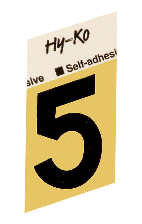 Hy-Ko Self-Adhesive Black Aluminum Number 5 1-1/2 in. – Shell Lumber ...