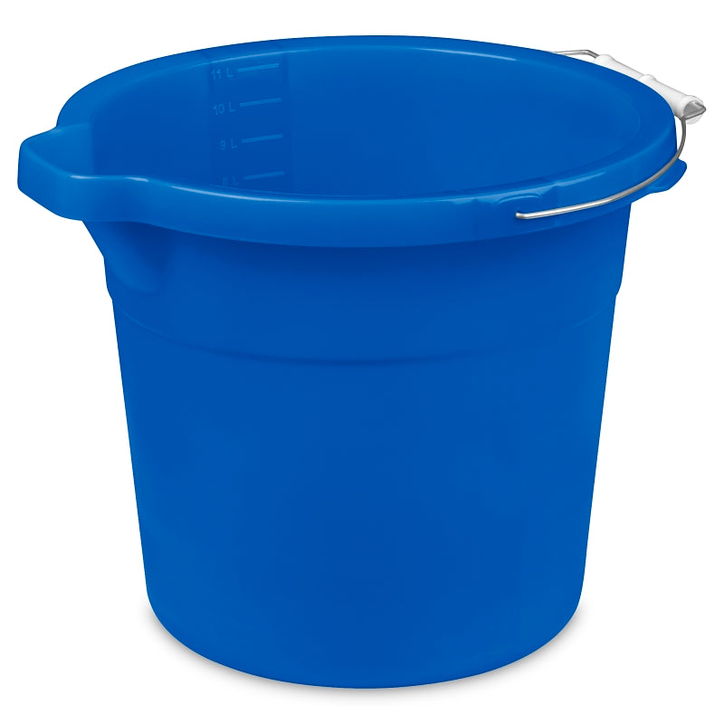 Sterilite 11234312 Spout Pail, 12 qt, Plastic, Blue, Pack of 12 – Shell ...