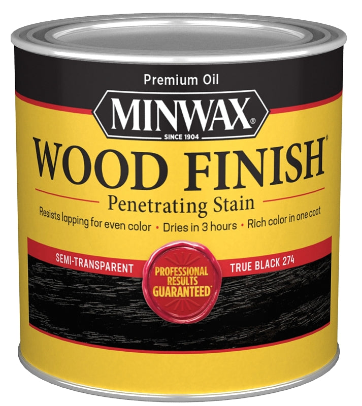 Minwax 227644444 Wood Stain, True Black, Liquid, 0.5 pt, Can – Shell ...