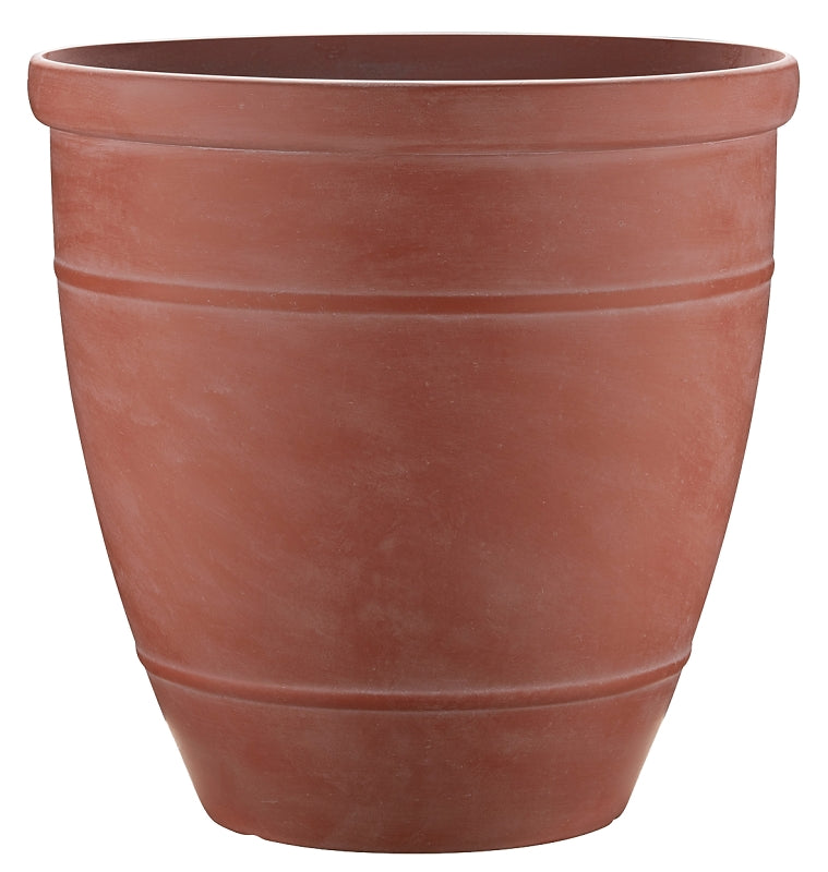 Southern Patio RUB-094203 Wright Planter, 18 in H, Rubber, Terra Cotta ...