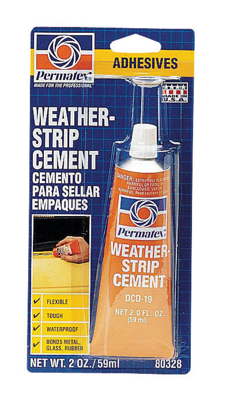 Permatex Weatherstrip Cement 2 oz. Carded – Shell Lumber and Hardware