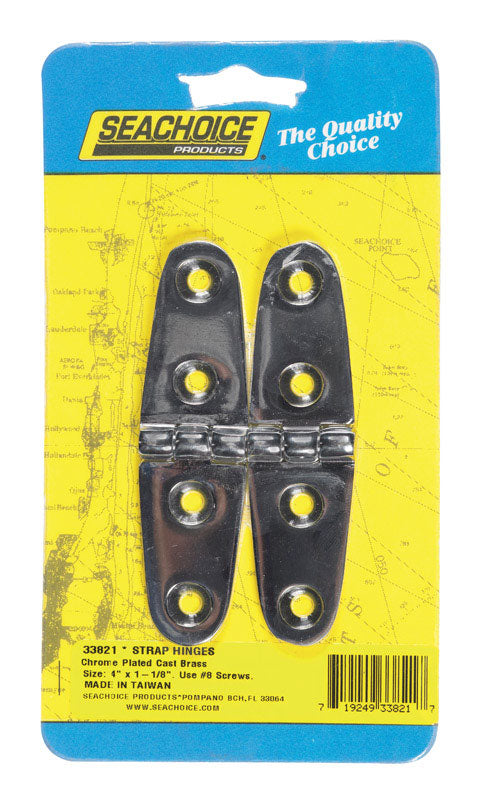 Seachoice Brass Strap Hinges 1-1/8 in. W x 4 in. L 2 pc. – Shell Lumber ...