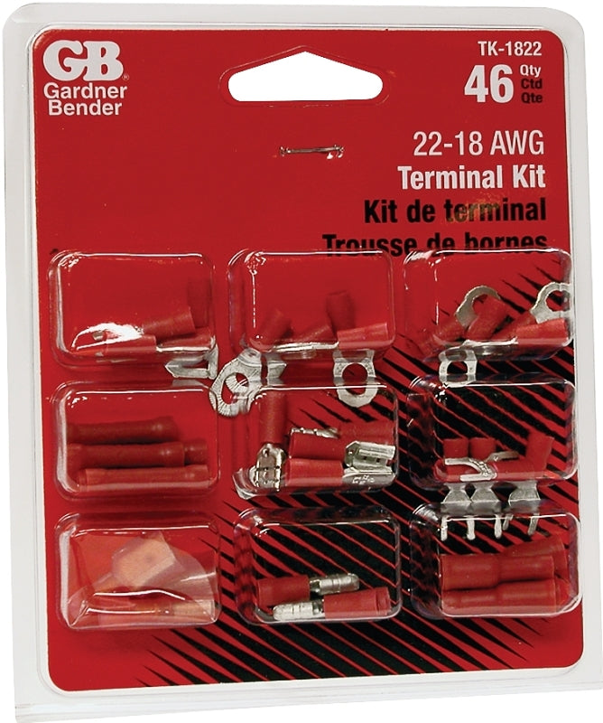 Gardner Bender TK-1822 Terminal Lug Kit, Includes: (10) Ring Terminals ...