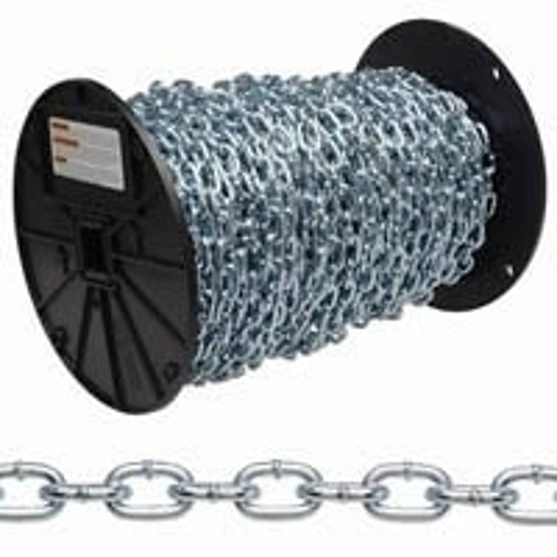 Campbell 0621309 Straight Link Coil Chain, #4, 100 ft L, 215 lb Workin ...