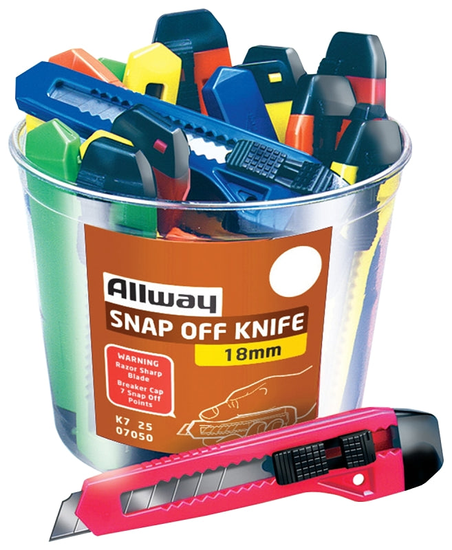 ALLWAY TOOLS K7-25 Utility Knife, Pack of 25 – Shell Lumber and Hardware