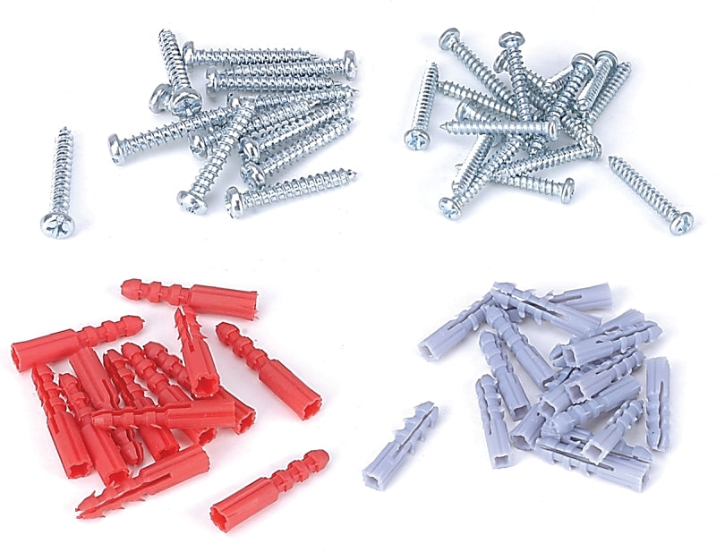 ProSource JL821083L Screw and Anchor Set, Screws: Zinc Plated, 60-Piec ...