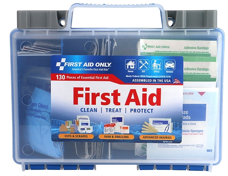 First Aid Only 91299 First Aid Kit, 130-Piece, Multi-Color, Includes ...