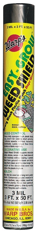 Warp's EGS50 Weedshield, 50 ft L, 3 ft W, 3 mil Thick, Plastic – Shell ...