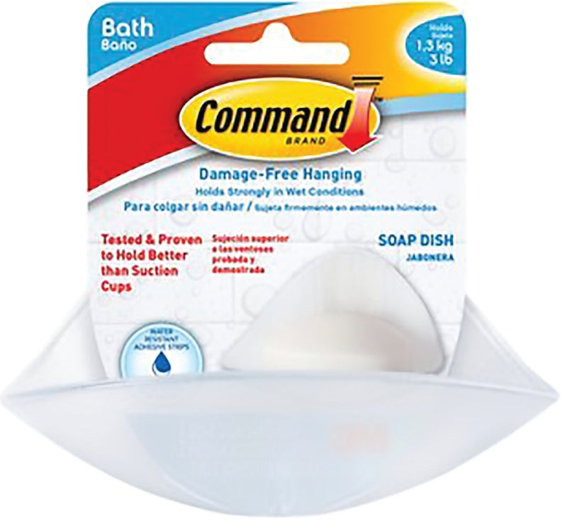 Command BATH14-ES Bath Soap Dish, Plastic, Frosted – Shell Lumber and ...