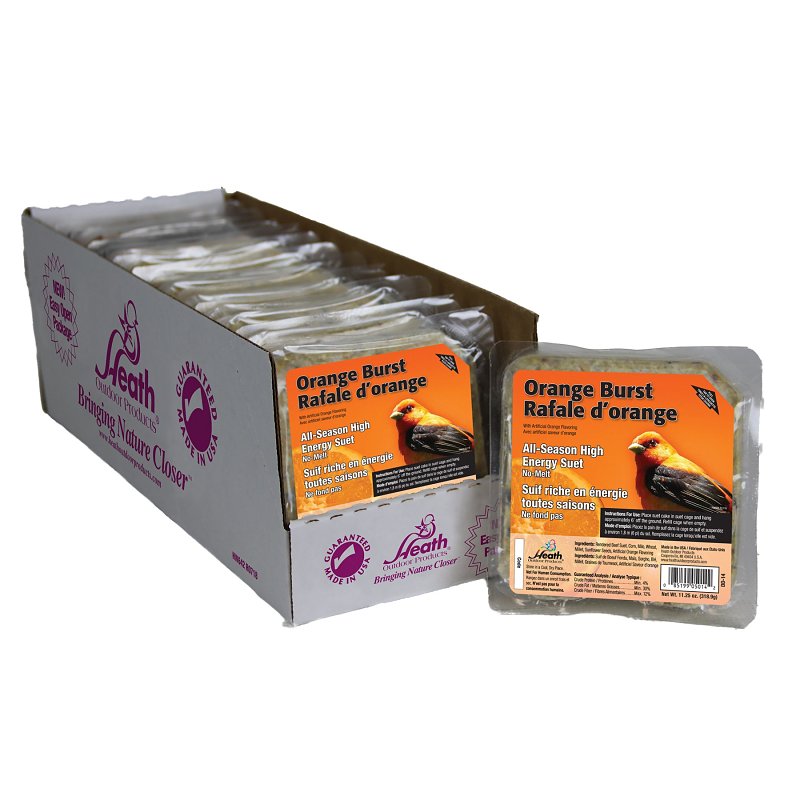 Heath DD-14 Suet Cake, All-Season, Orange, 11.25 oz, Pack of 12 – Shell ...