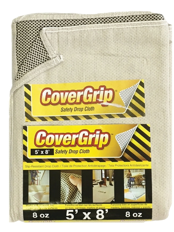 CoverGrip 005808 Drop Cloth, 8 ft L, 5 ft W, Rubber – Shell Lumber and ...
