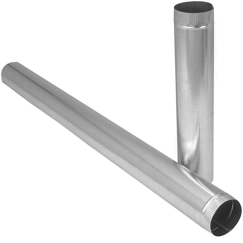 Imperial GV0368 Duct Pipe, 5 in Dia, 24 in L, 30 Gauge, Galvanized Ste ...