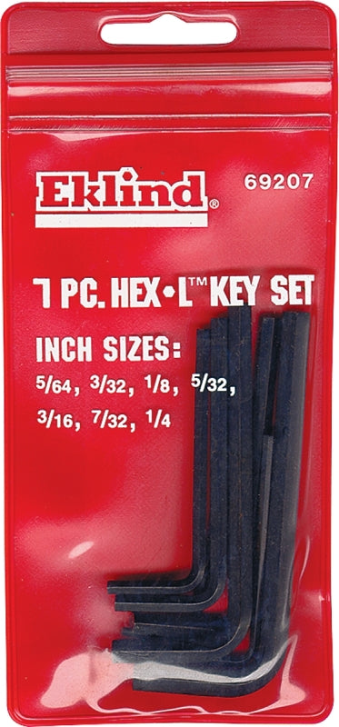 Eklind 69207 Hex Key Set, Includes: 5/64 to 1/4 in Keys, 7-Piece, Stee ...