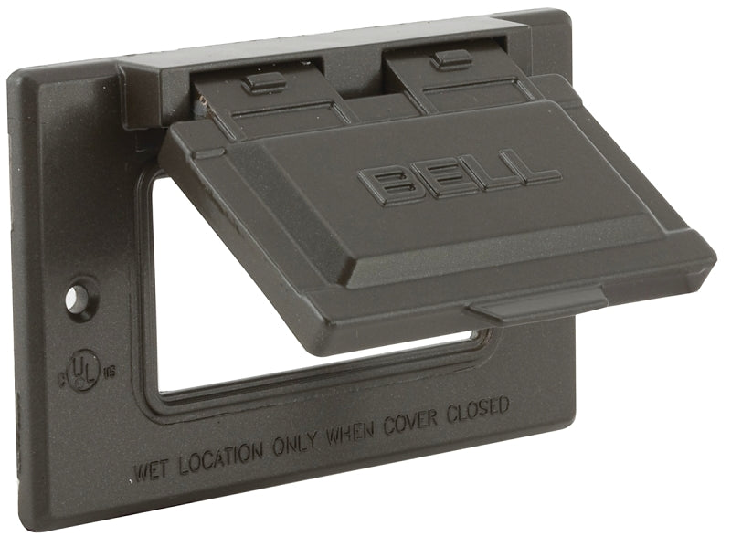 Hubbell 5101-7 Cover, Flip, Snap, 2-13/16 in L, 4-9/16 in W, 1-Gang, M ...