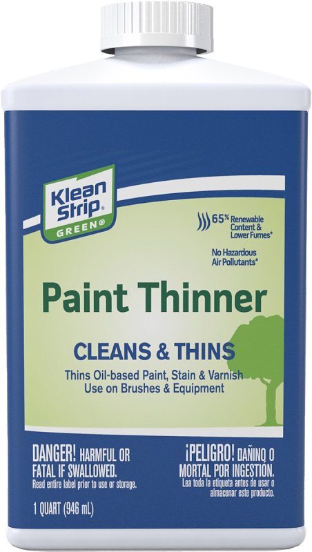 Klean Strip QKKP75CA Paint Thinner, Liquid, Milky White, 1 qt, Pack of ...