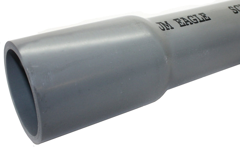 JM Eagle 67579 Conduit, 1-1/2 in, 10 ft L, SCH 80, PVC, Gray – Shell ...