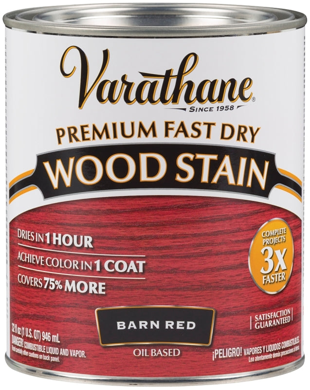 Varathane 307414 Wood Stain, Barn Red, Liquid, 1 qt, Can – Shell Lumber ...