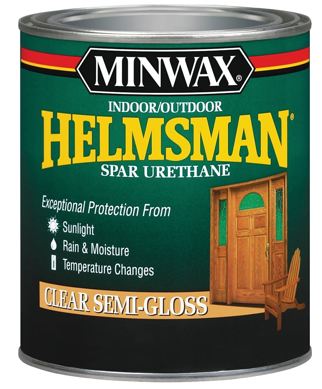 Minwax 63210444 Spar Varnish, Semi-Gloss, Clear, Liquid, 1 qt Can ...