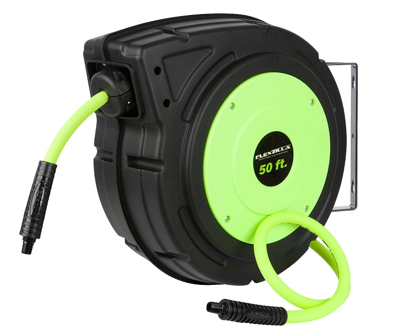 Flexzilla L8250FZ Air Hose Reel, 3/8 in ID, 50 ft L, 150 psi Pressure ...