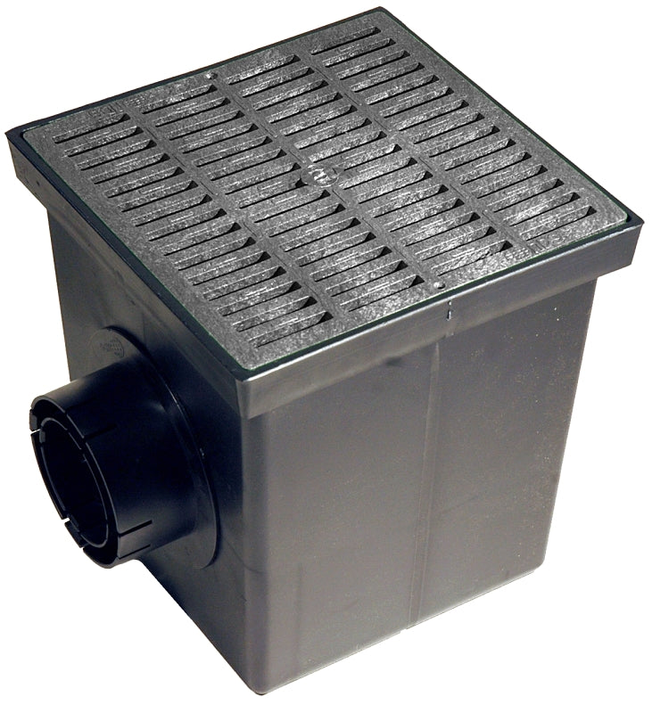 NDS 1200BLKIT Catch Basin Kit, 6 in Dia, 12-3/8 in L, 12-3/8 in W, Squ ...