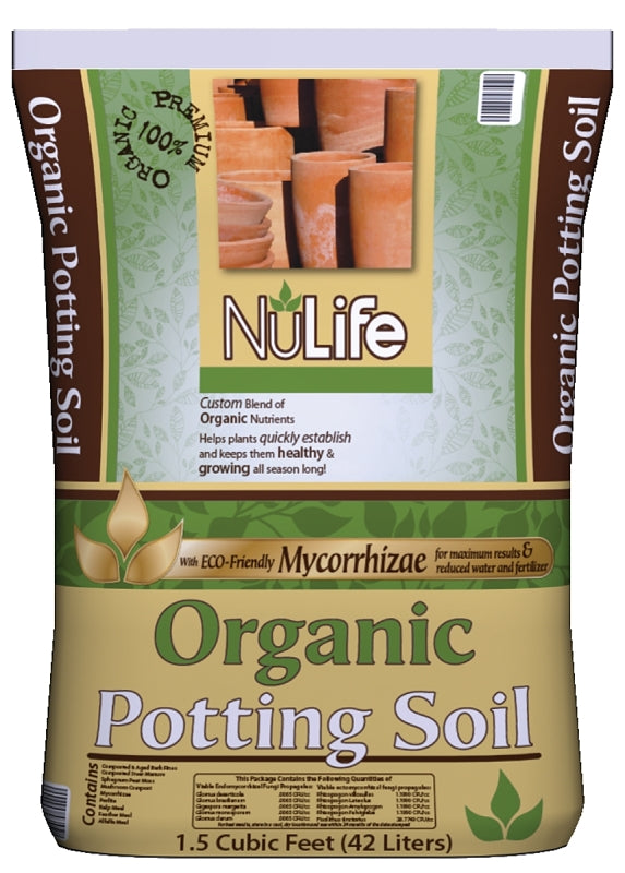 NuLife WNL03310 Potting Soil Bag, 1-1/2 cu-ft Coverage Area Bag – Shell ...