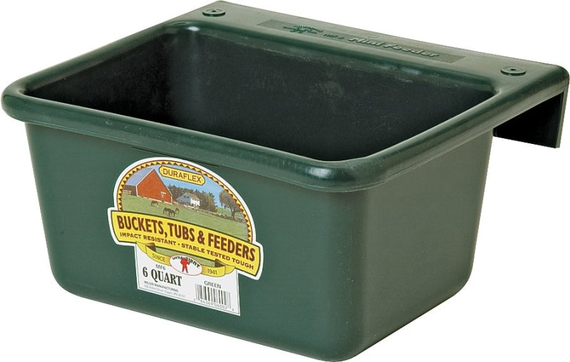 Little Giant MF6GREEN Hook Over Feeder, 6 qt Volume, DuraFlex Plastic ...