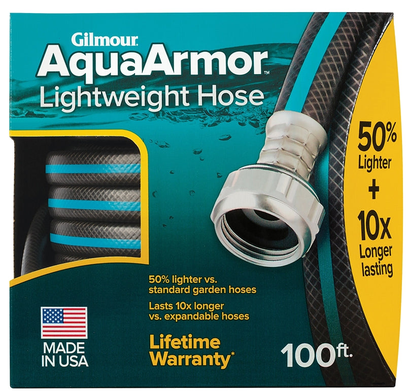 Gilmour Mfg 869001-1001 Lightweight Garden Hose, 100 ft L, Plastic, Bl ...