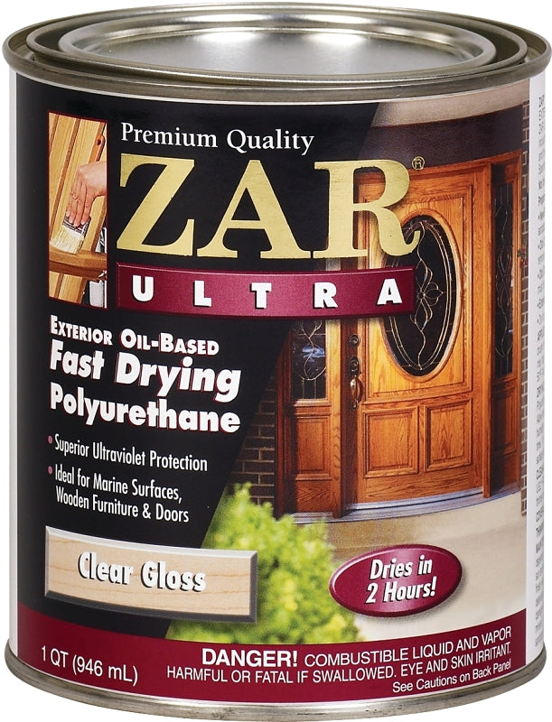 ZAR 34012 Polyurethane, Oil Base, Amber, Gloss, Liquid, 1 qt Can, 0.9 ...