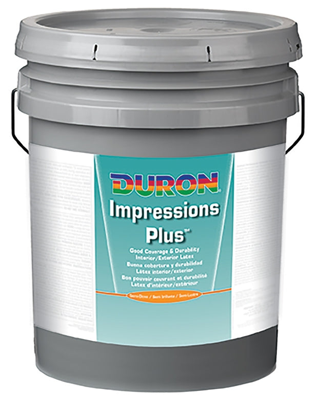 Duron DU31W1051-20 Paint, Semi-Gloss Sheen, White, 5 gal, 350 to 400 s ...