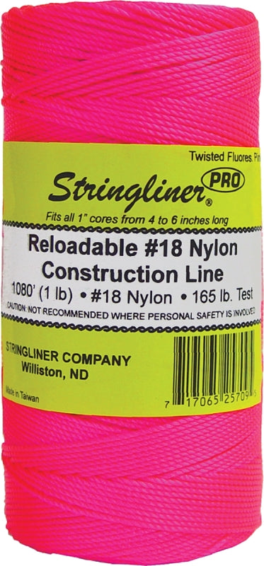 Stringliner Pro Series 35709 Construction Line, #18 Dia, 1080 ft L, 16 ...