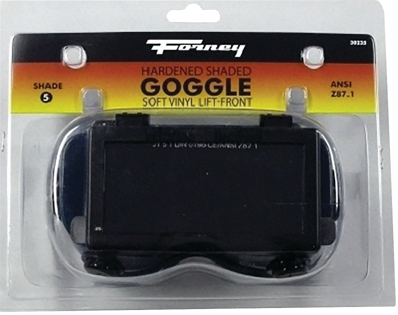 Forney 55320 Welding Goggles, 4-1/4 in L x 2 in W Lens, Glass Lens, Cl ...