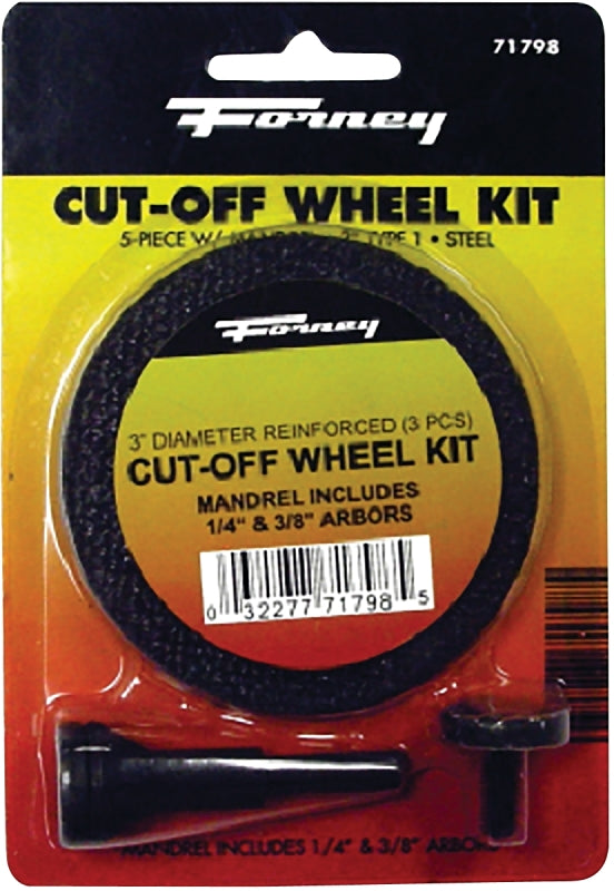 Forney 71798 Cut-Off Wheel Kit, 3 in Dia – Shell Lumber and Hardware