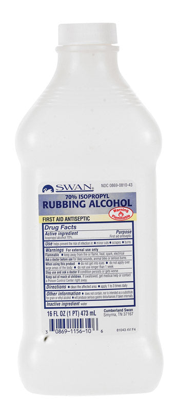 Swan Rubbing Alcohol 16 oz. – Shell Lumber and Hardware