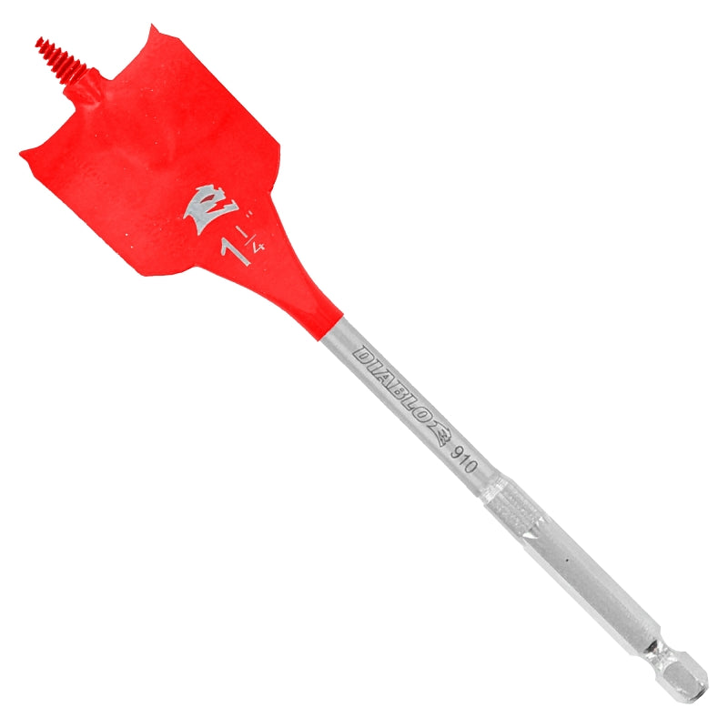 Diablo SPEEDemon DSP2150-P2 Spade Drill Bit, 1-1/4 in Dia, 6 in OAL, 1 ...