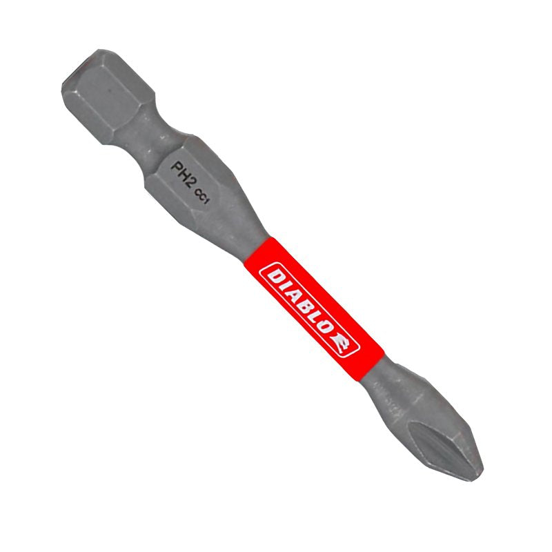 Diablo DPH22P1 Screwdriver Insert Bit, #2 Drive, Phillips Drive, 2 in ...