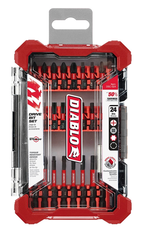Diablo DSC-S24 Screwdriver Bit Set, 24-Piece – Shell Lumber and Hardware