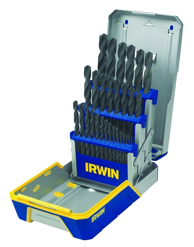 Irwin 3018004 Drill Bit Set, Heavy-Duty, 29-Piece, HSS, Black Oxide ...