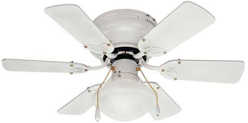 Canarm Twister Series CF3230611S Ceiling Fan, 6-Blade, White Housing ...