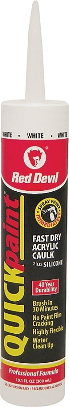 Red Devil Quick Point 0946 Fast Dry Acrylic Caulk, White, 40 to 90 deg ...