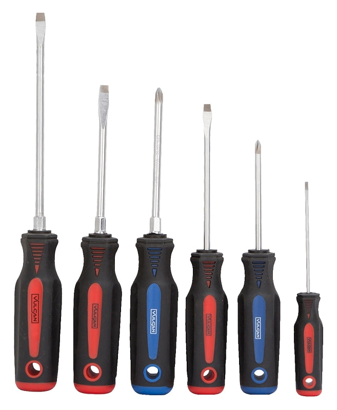 Vulcan SD-SET-6 Screwdriver Set, 6-Piece, Chrome Vanadium Steel, Chrom ...
