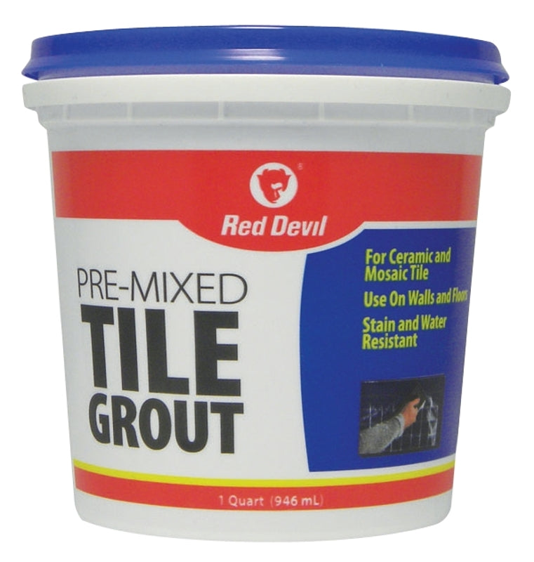 Red Devil 0424 Tile Grout, White, 1 qt Tub – Shell Lumber and Hardware
